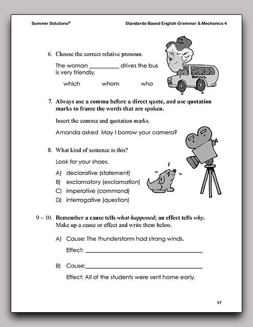 Standards-Based English Grammar & Mechanics 4