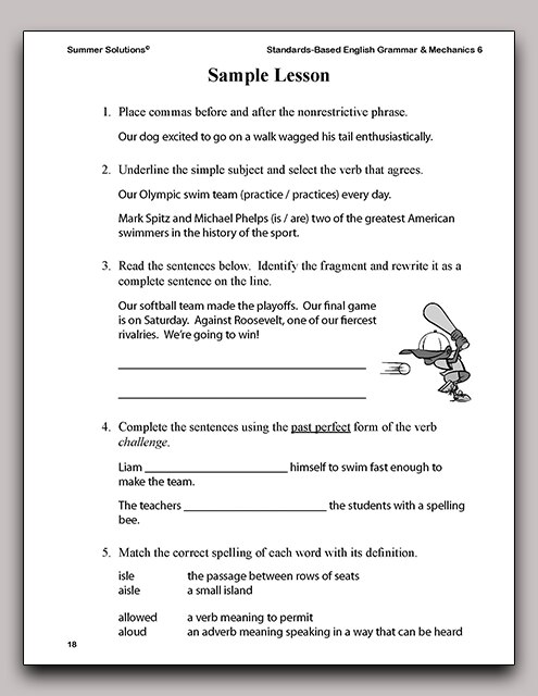 Standards-Based English Grammar & Mechanics 6