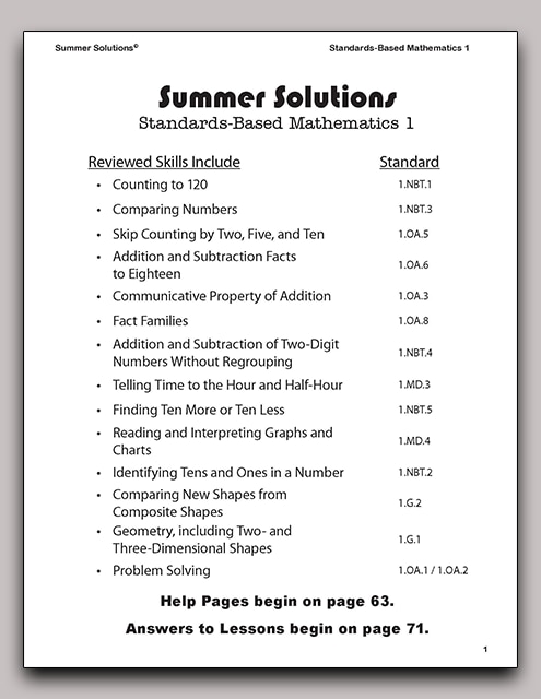 Standards-Based Mathematics 1