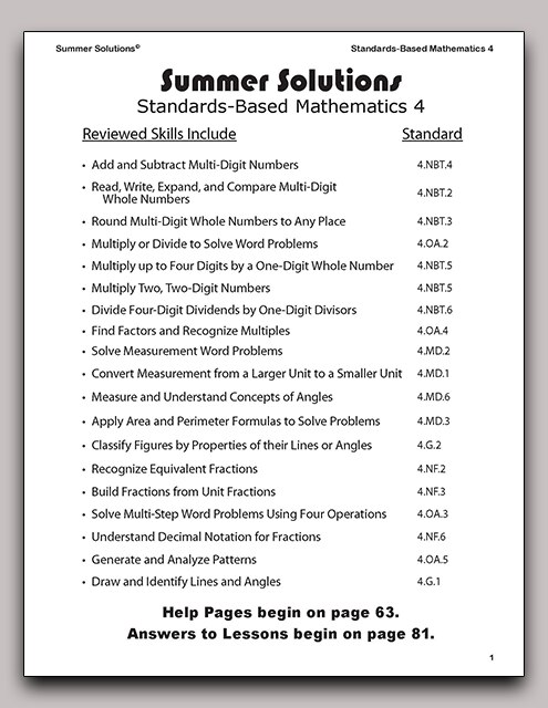 Standards-Based Mathematics 4